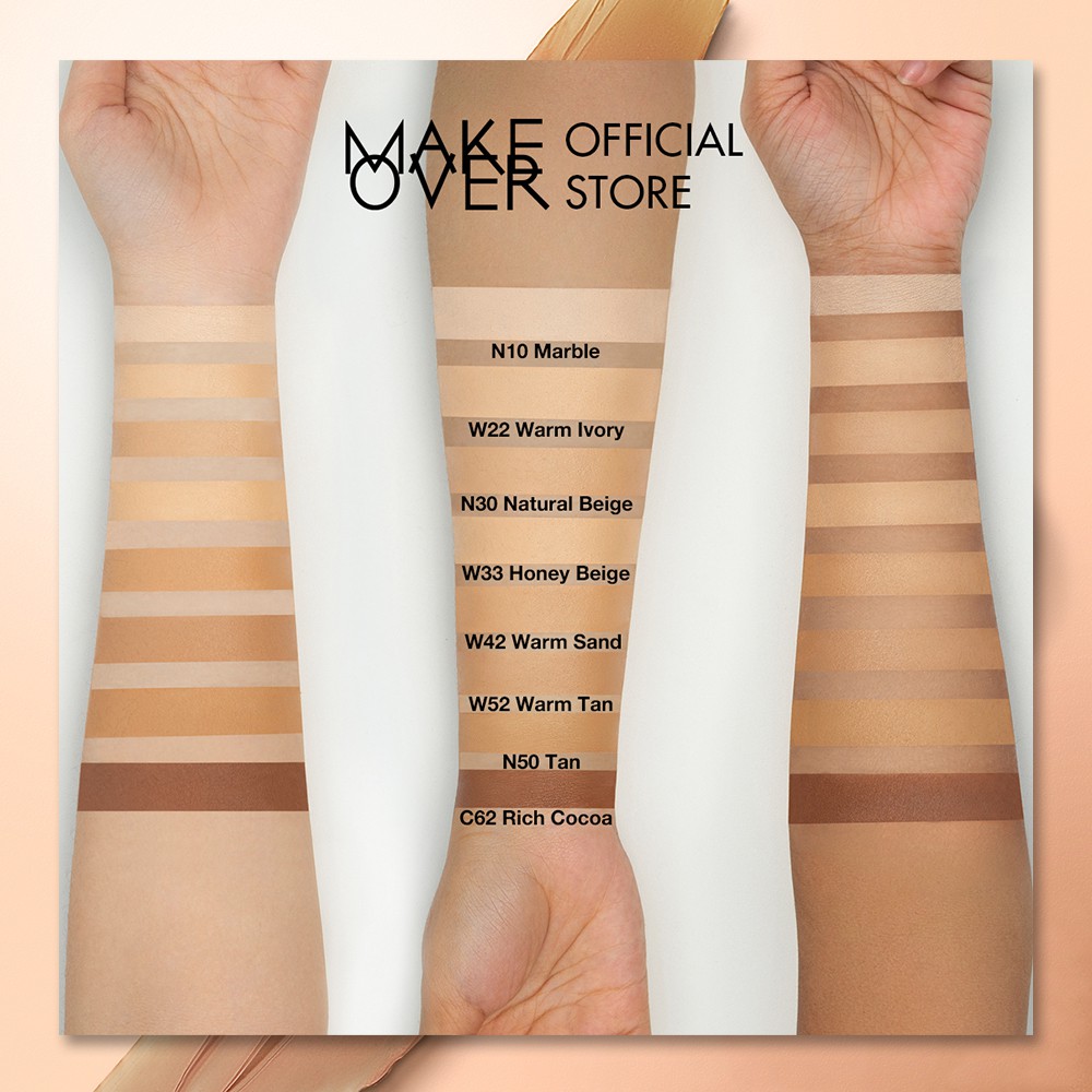 MAKE OVER Powerstay Total Cover Matte Cream Foundation - Wardah Beauty ...