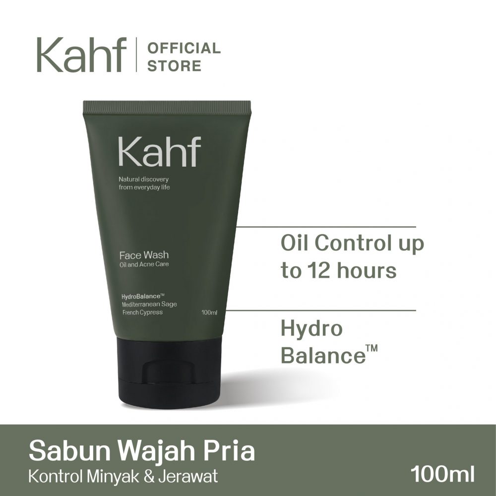 KAHF OIL AND ACNE CARE FACE WASH 100 ML - Wardah Beauty Brunei