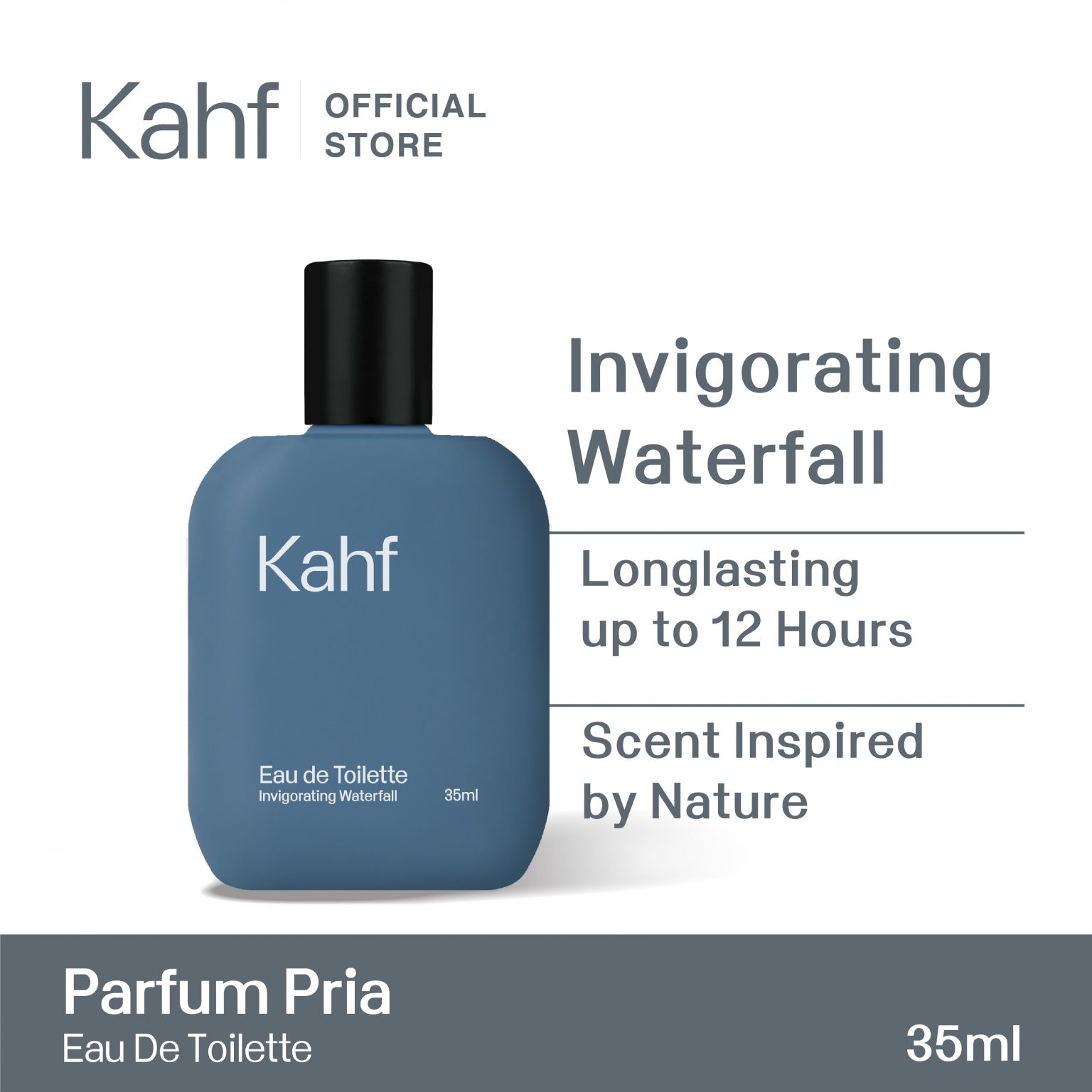 KAHF INVIGORATING WATERFALL EAU DE TOILETTE 35 ML - Wardah Beauty Brunei