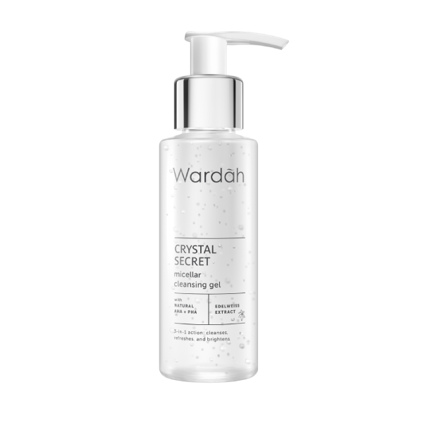 Wardah Crystal Secret Micellar Cleansing Gel 95ml - Wardah Beauty Brunei