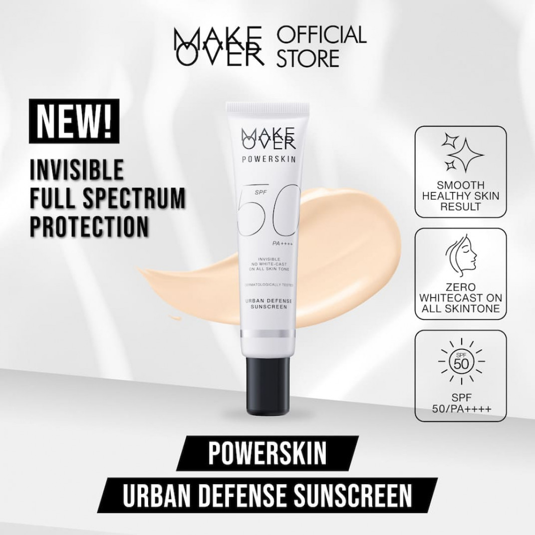Make Over Powerskin Urban Defense Sunscreen SPF 50 - Wardah Beauty Brunei