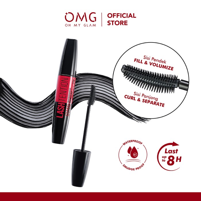OMG OH MY GLAM LASHTENTION Waterproof Mascara 6.5 G – Maskara - Wardah ...