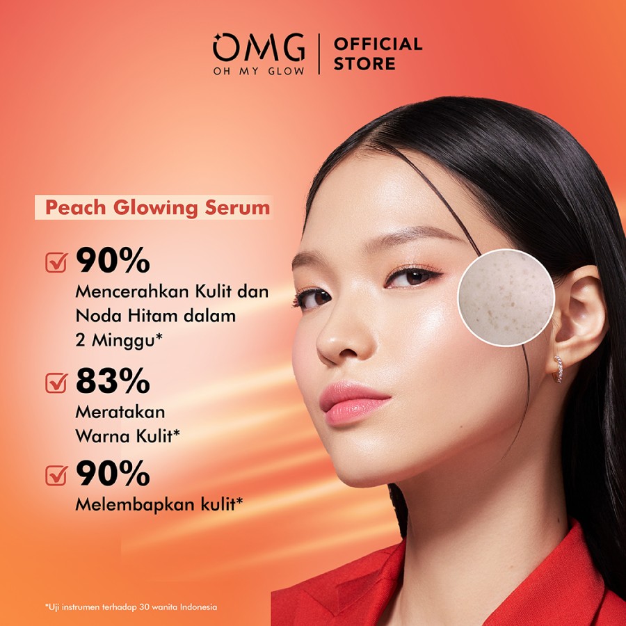 OMG OH MY GLOW Peach Glowing Serum 20 Ml - Wardah Beauty Brunei