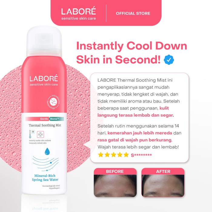 LABORE GentleBiome Thermal Soothing Mist 100 mL - Wardah Beauty Brunei